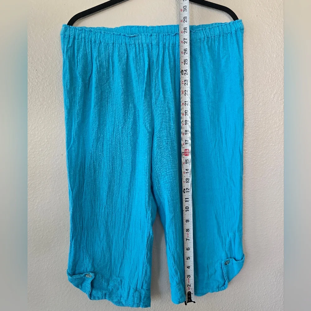 Oh My Gauze! | Pants & Jumpsuits | Oh My Gauze Blue Beth Capris | Poshmark